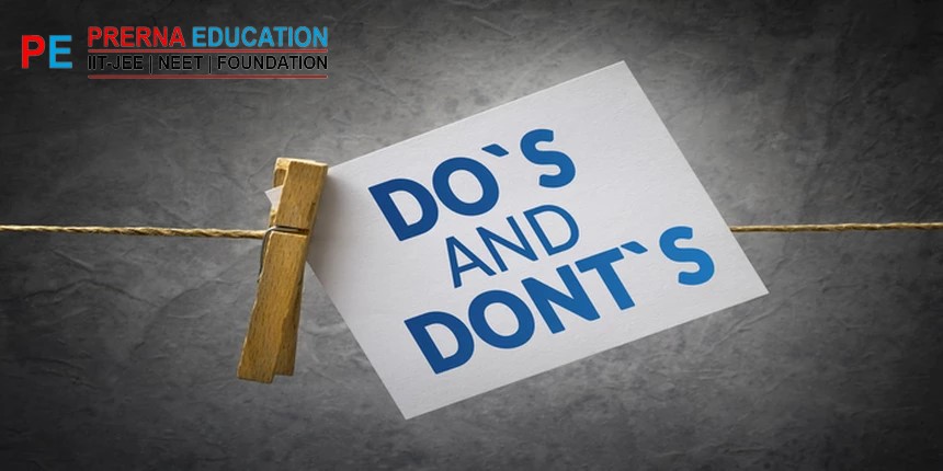 NEET UG 2023 : Do's and Dont's - Prerna Education